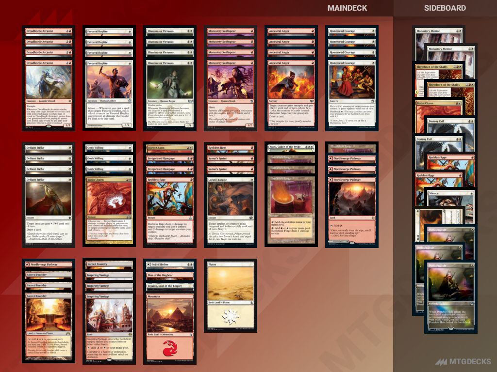 Pioneer Boros Heroic deck by Yoneda Tatsushi • MTG DECKS