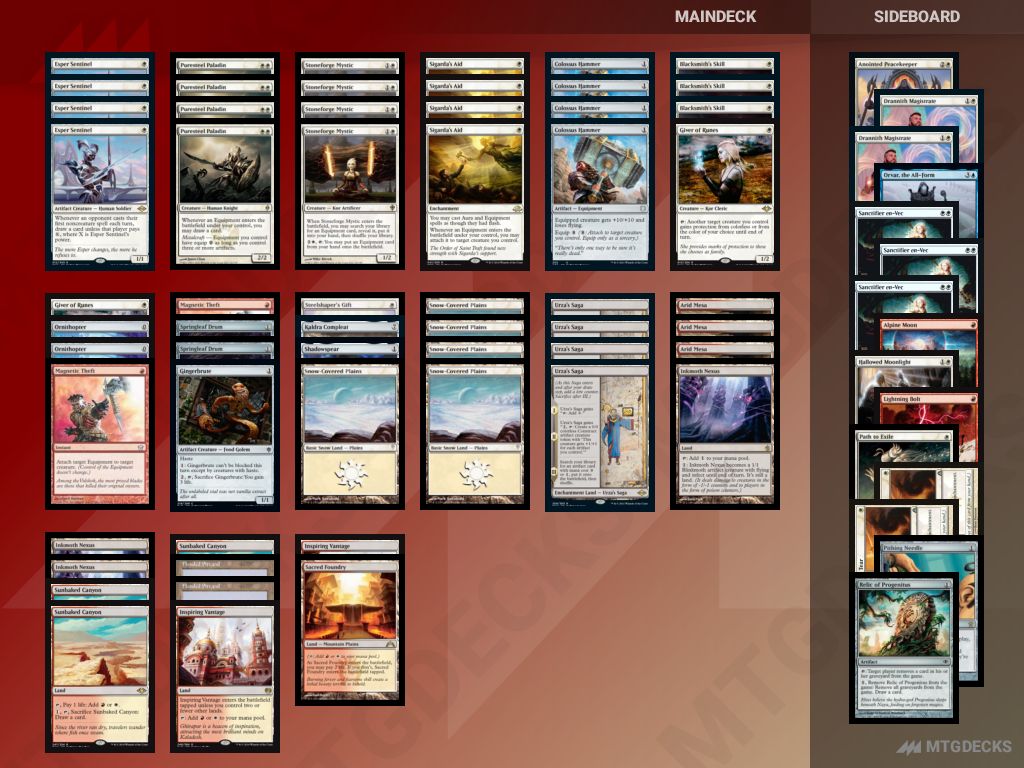 Modern Hammer Time deck by Ecstasy233 • MTG DECKS