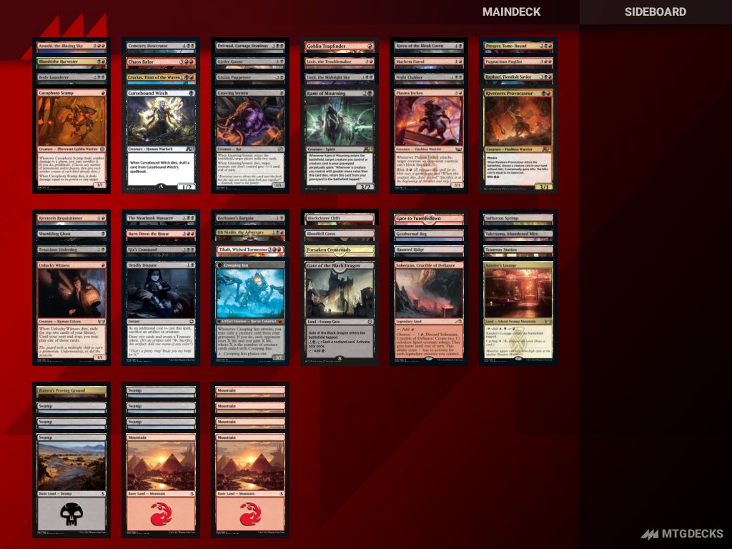 Arena Brawl RAKDOS TRIGGER deck by Hagera • MTG DECKS