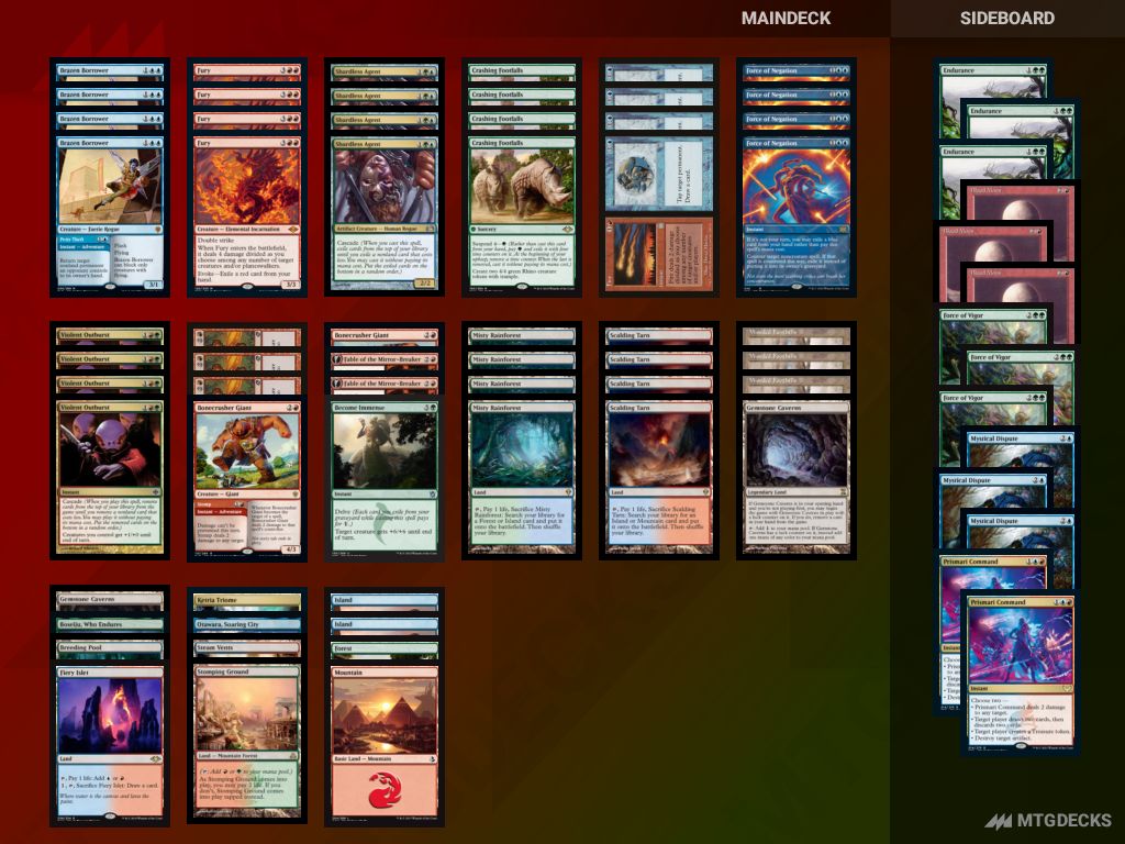 Modern Cascade Crash deck by Takagi Yuki • MTG DECKS