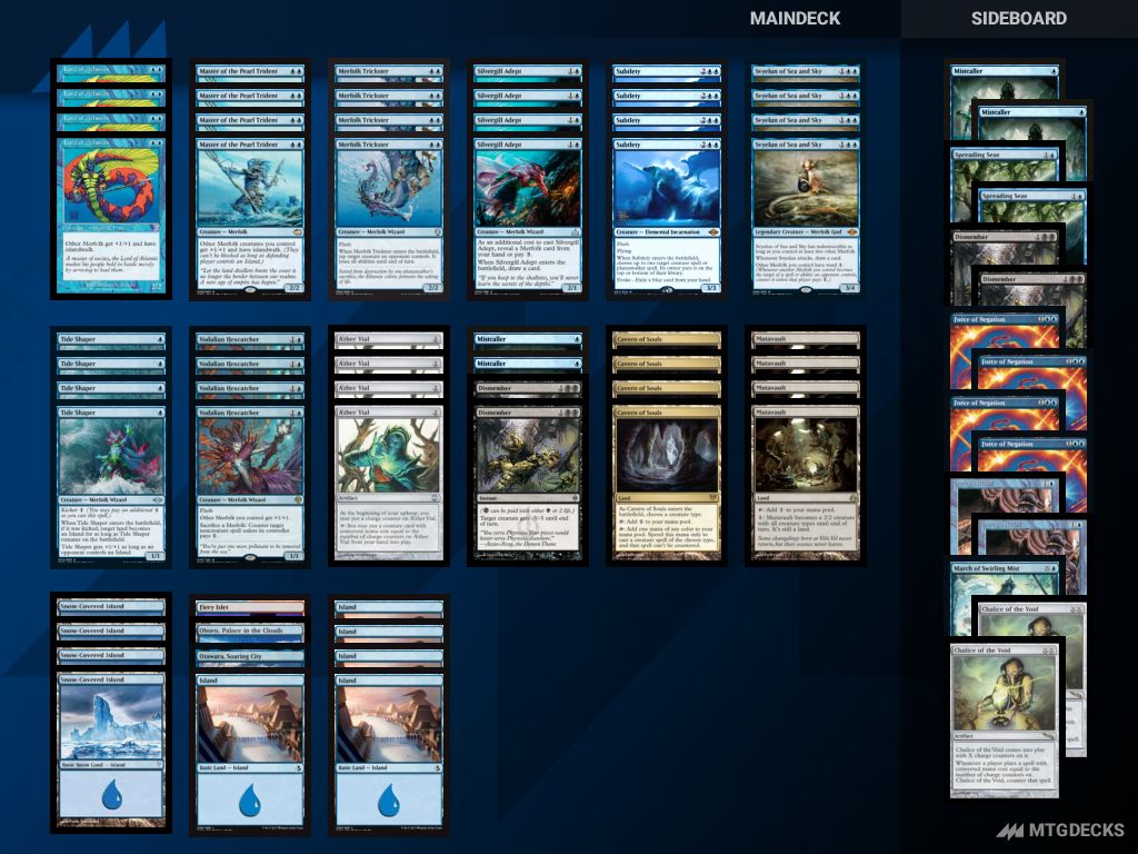 Modern Mono-Blue Merfolk deck by Michael Ide • MTG DECKS