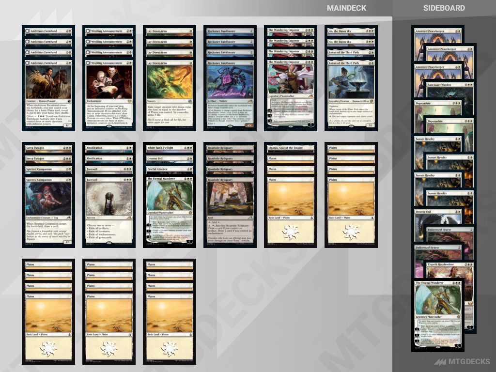 Arena Standard Mono White Control deck by sopocastillo • MTG DECKS