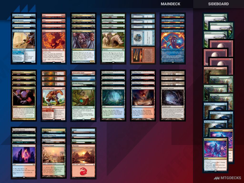 Modern Cascade Crash deck by Takagi Yuki • MTG DECKS