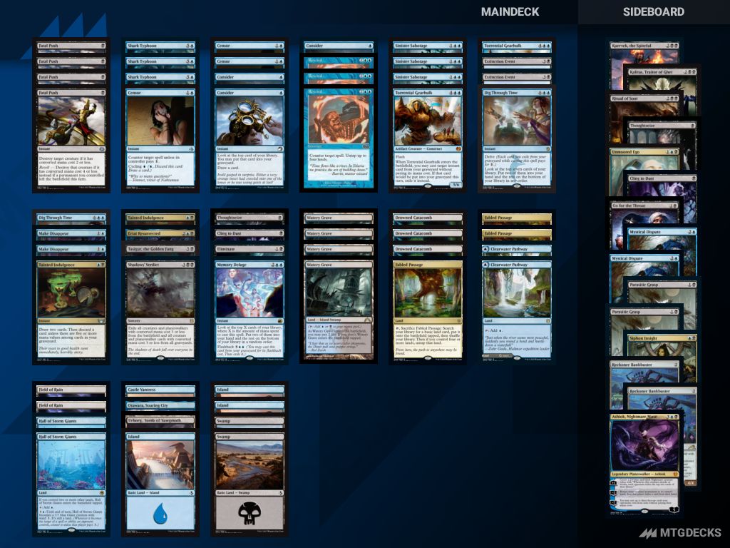 Pioneer UB Control deck by Vogel Lucas • MTG DECKS