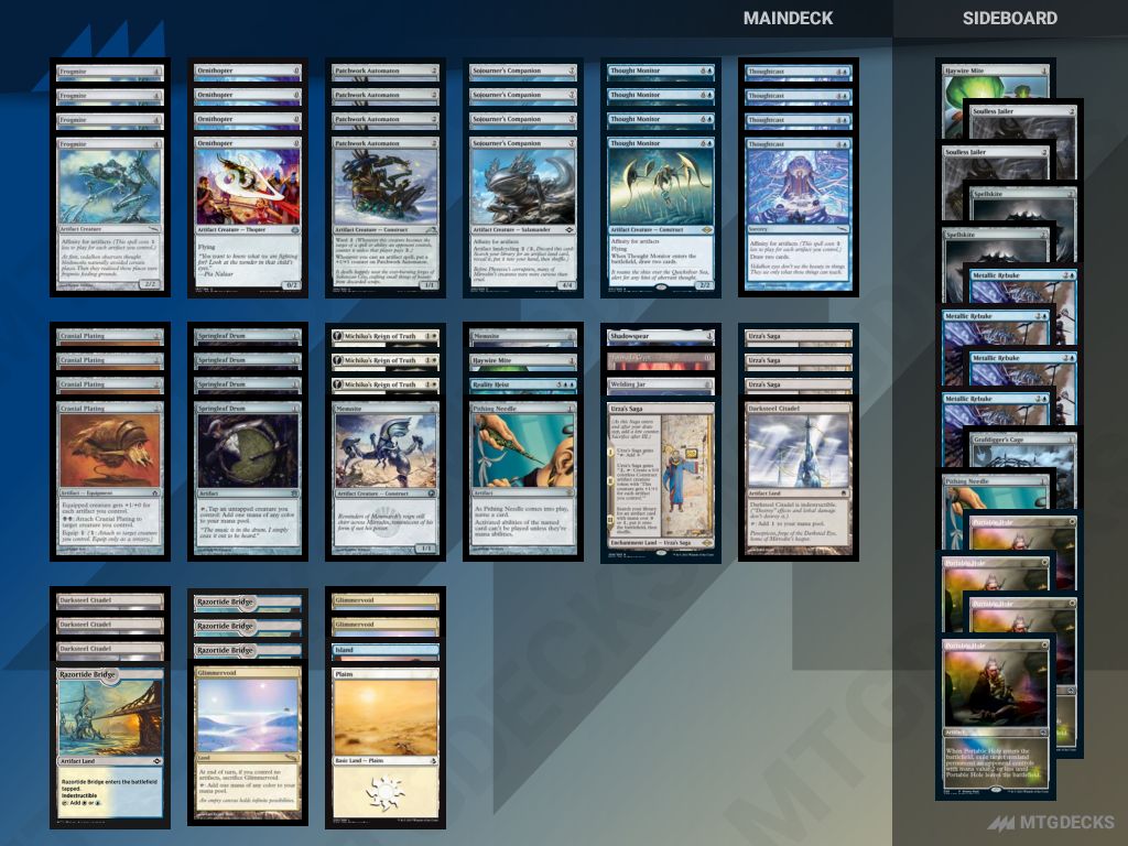 Modern Azorius Affinity deck by steven Reynolds • MTG DECKS