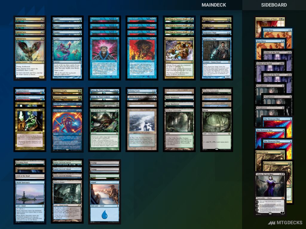 Legacy Sultai Control deck by Hugo Oliveira • MTG DECKS