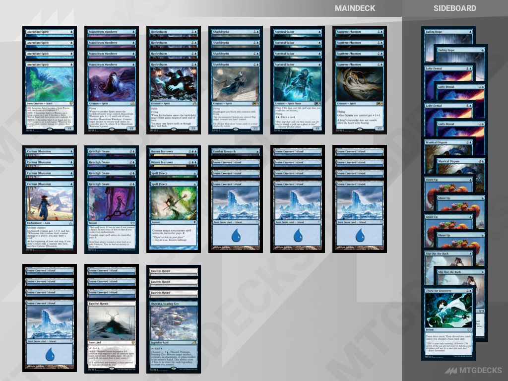 Pioneer Mono-Blue Spirits deck by Brian Hsu • MTG DECKS