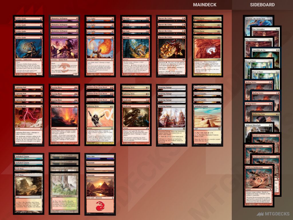 Modern Boros Burn deck by Jakob Thiem • MTG DECKS