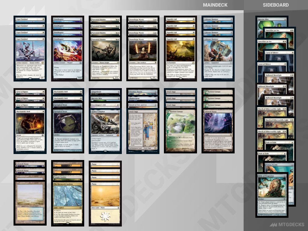 Modern Mono W Hammer deck by Luca Lucchini • MTG DECKS