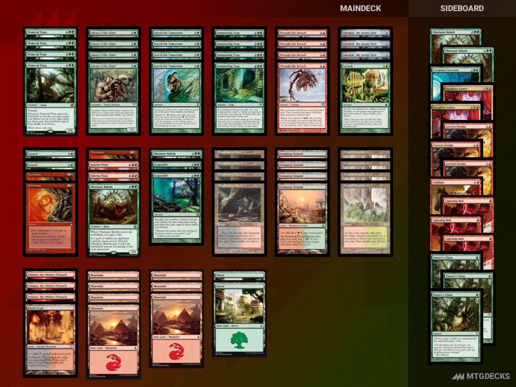 MTG Modern Pre Fate Reforged Bannings RG Trap top decks • MTG DECKS