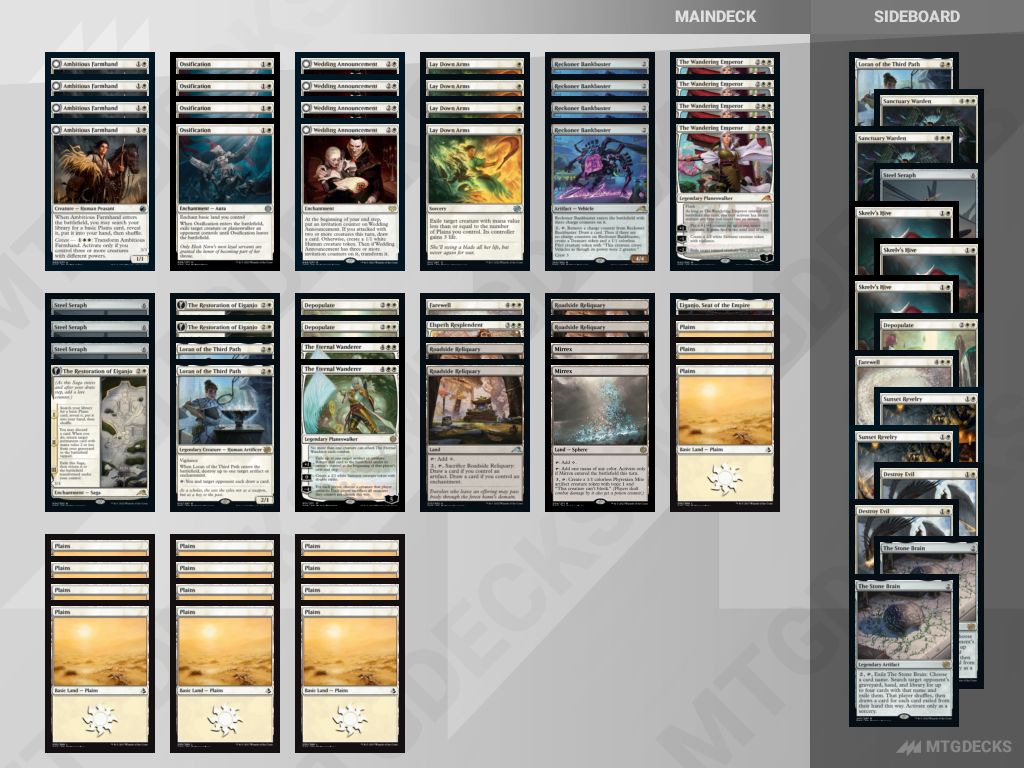 Standard Mono-White Midrange deck by Hannah Greco • MTG DECKS