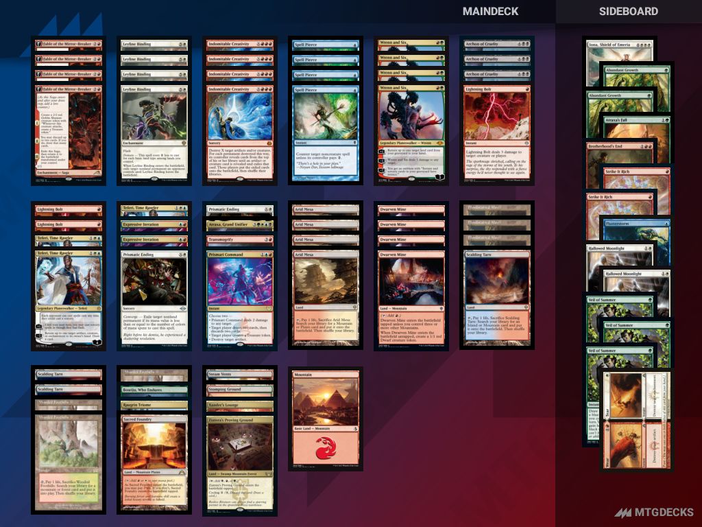 Modern Five-Color Indomitable Creativity deck by Pedro Quintero • MTG DECKS