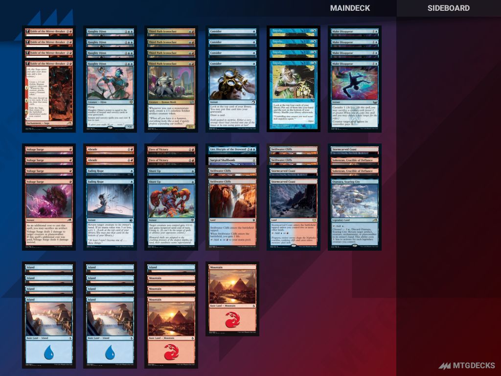 Arena Standard blue-red deck by abto1994 • MTG DECKS