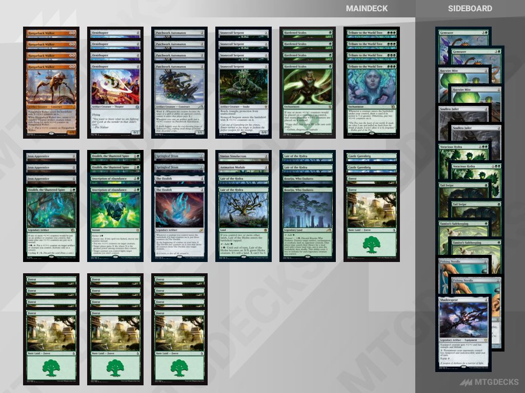 Explorer Mono Green Hardened Scales deck by danny_bambino • MTG DECKS