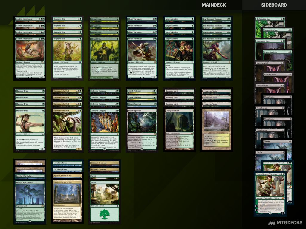 Pioneer Golgari dino elves deck by d00mwake • MTG DECKS