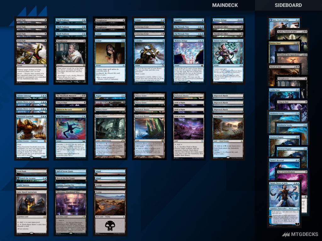 Pioneer UB Control deck by Mark Ewing Jr. • MTG DECKS