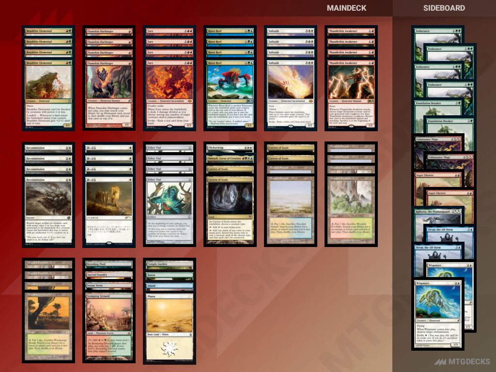 Modern RECOMMISSION ELEMENTALS deck by aspiringspike • MTG DECKS
