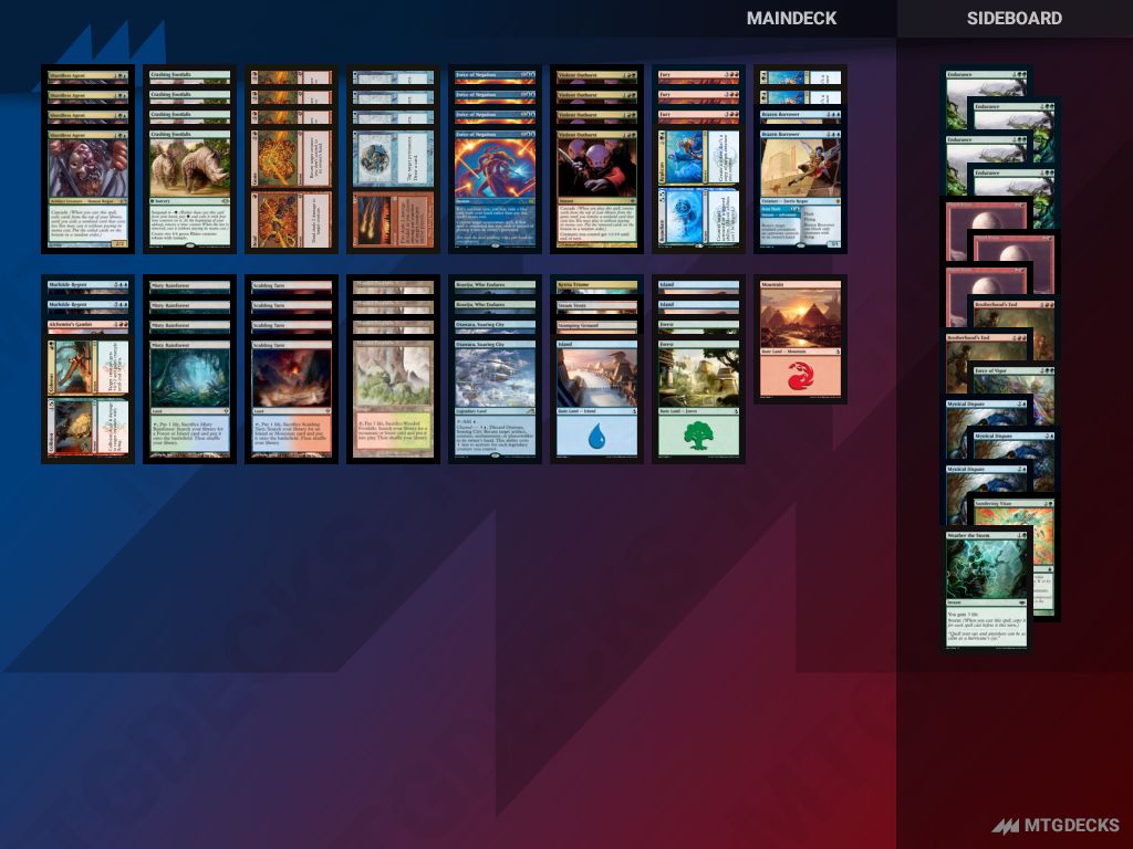 Modern Cascade Crash deck by SEKIDO YUITO • MTG DECKS
