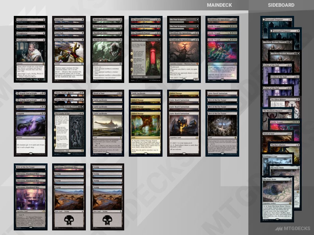 Arena Explorer Mono-Black Control deck by Brandon Sabean • MTG DECKS