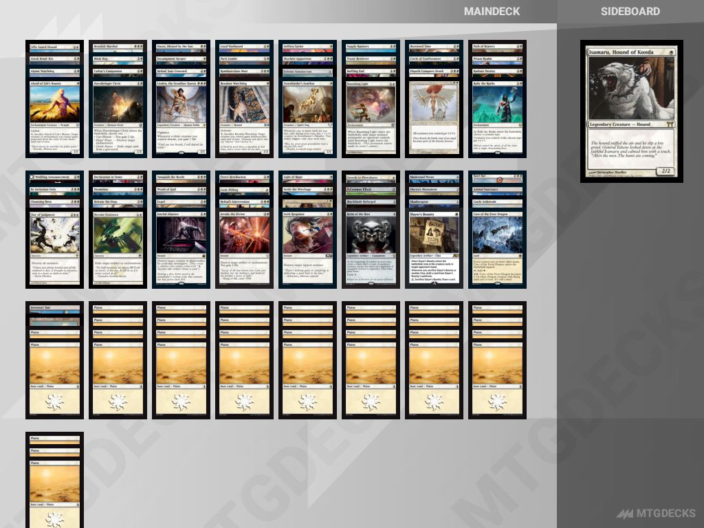 Historic-Brawl Isamaru, Hound of Konda deck by HistoricBrawler • MTG DECKS