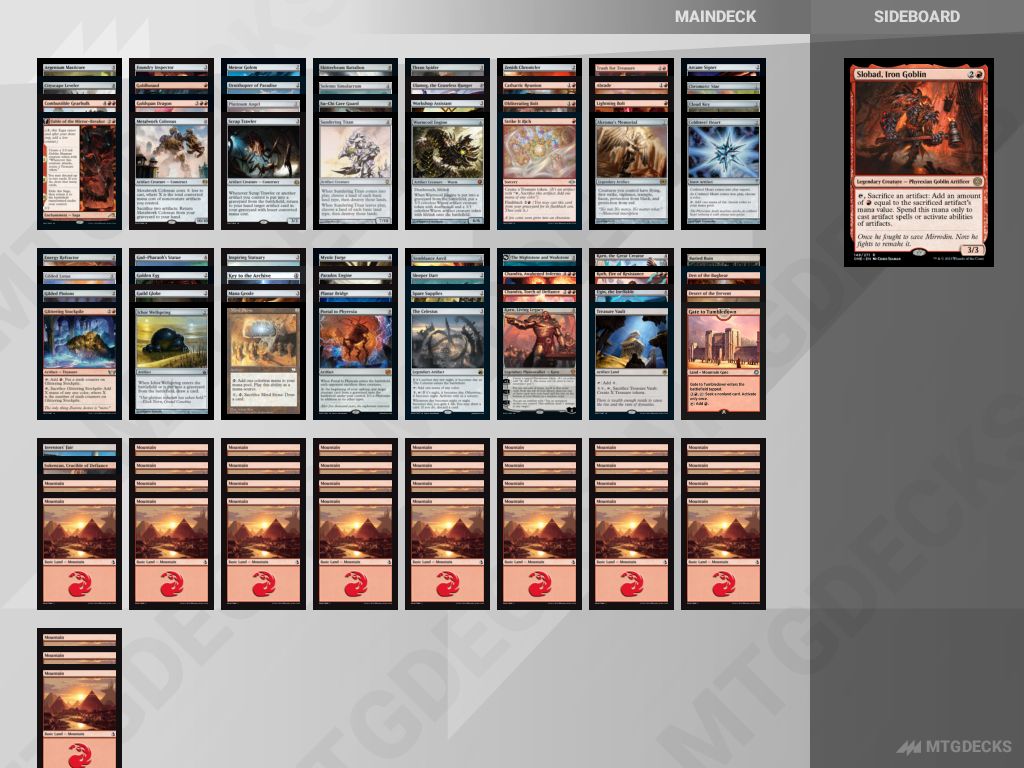 Historic-Brawl Slobad, Iron Goblin deck by HistoricBrawler • MTG DECKS