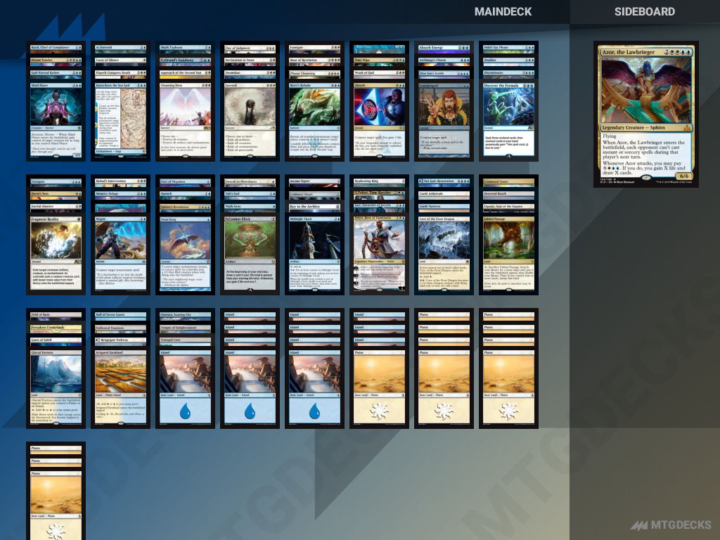 Historic-Brawl Azor, the Lawbringer deck by HistoricBrawler • MTG DECKS