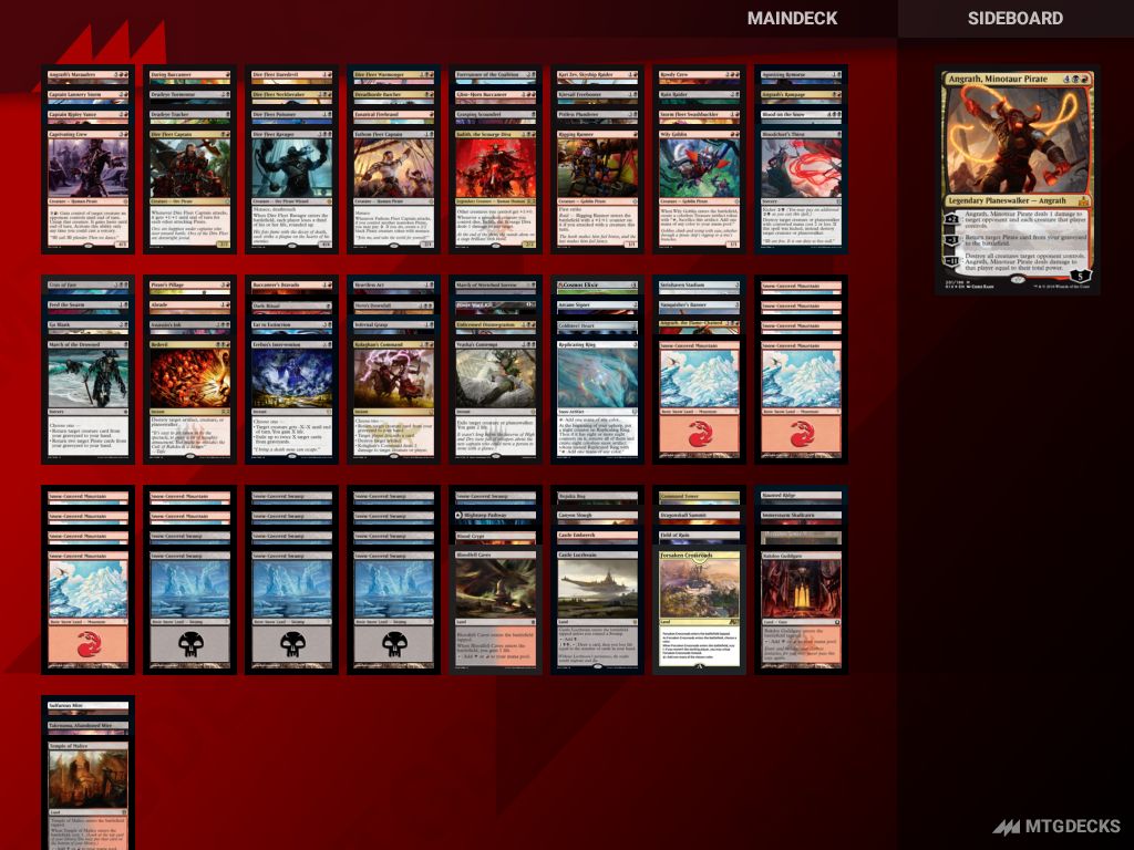 Historic-Brawl Angrath, Minotaur Pirate deck by HistoricBrawler • MTG DECKS