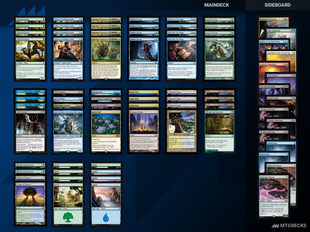 Pioneer Lotus Field Combo deck by Benjamin • MTG DECKS
