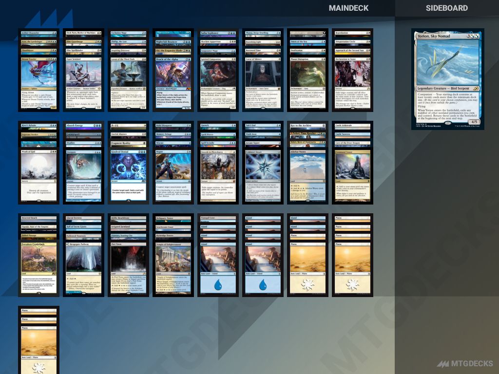 Historic-Brawl Yorion, Sky Nomad deck by HistoricBrawler • MTG DECKS