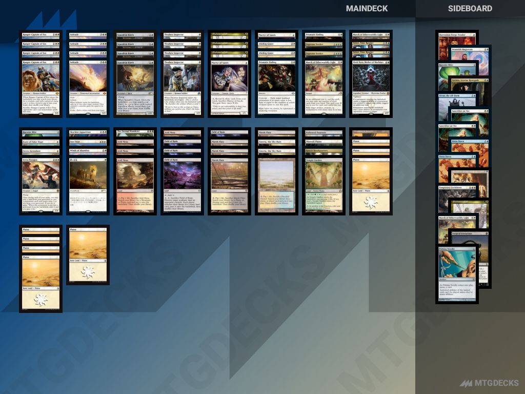 Modern White Sand deck by Niimura Masaki • MTG DECKS