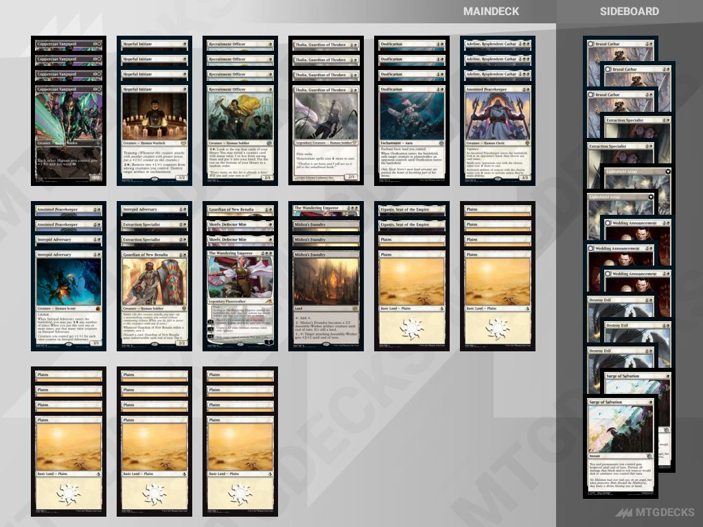 Standard Mono White deck by Ou So • MTG DECKS