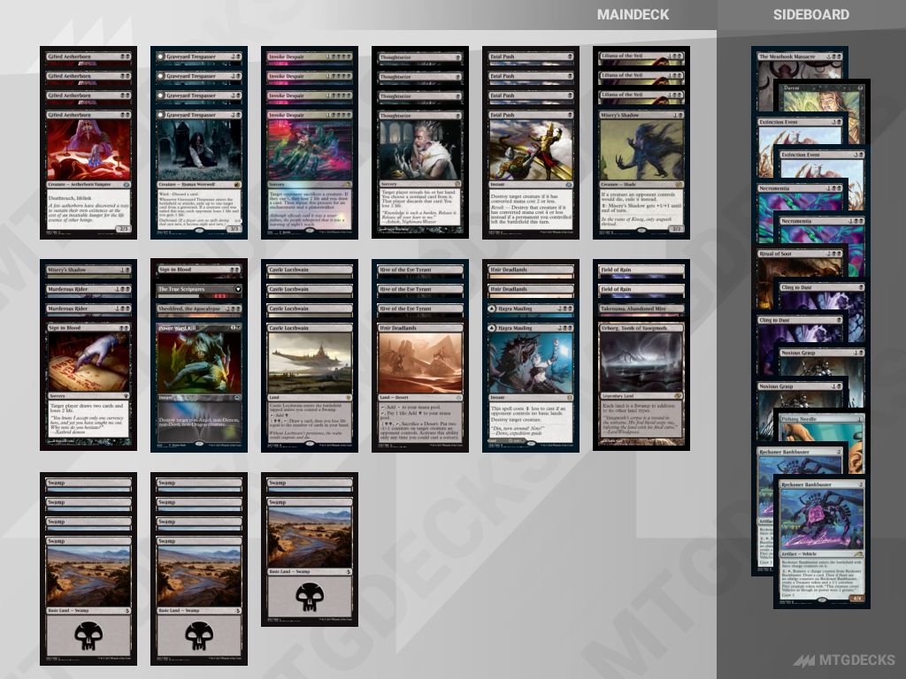 Pioneer Mono Black Devotion deck by Kritik • MTG DECKS