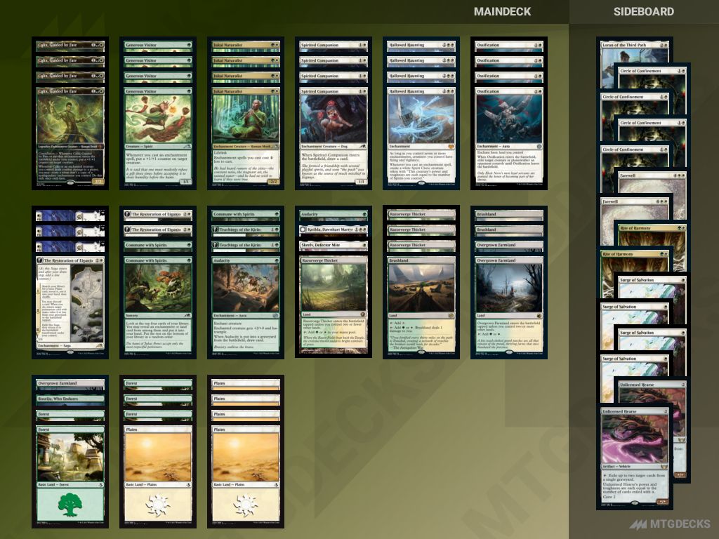 Standard Enchantment Aggro deck by Miyoshi Hiroki • MTG DECKS