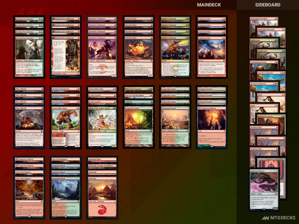 Pioneer Atarka Red deck by Jacob Vicarage • MTG DECKS