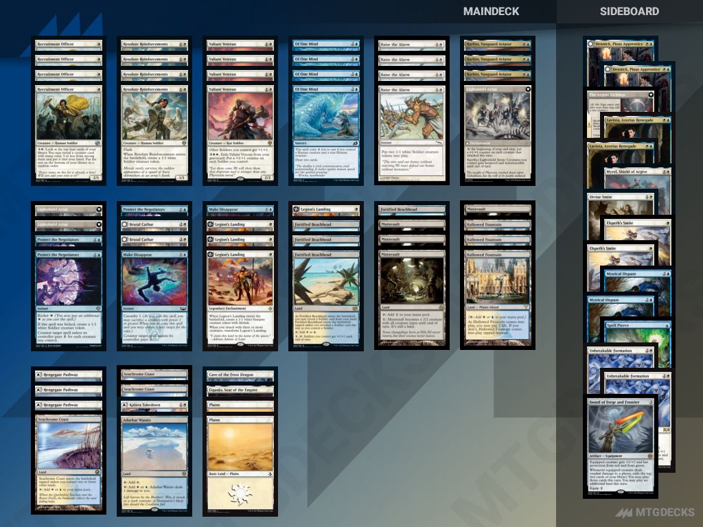 Pioneer Soldiers deck by Luis Alvarez • MTG DECKS