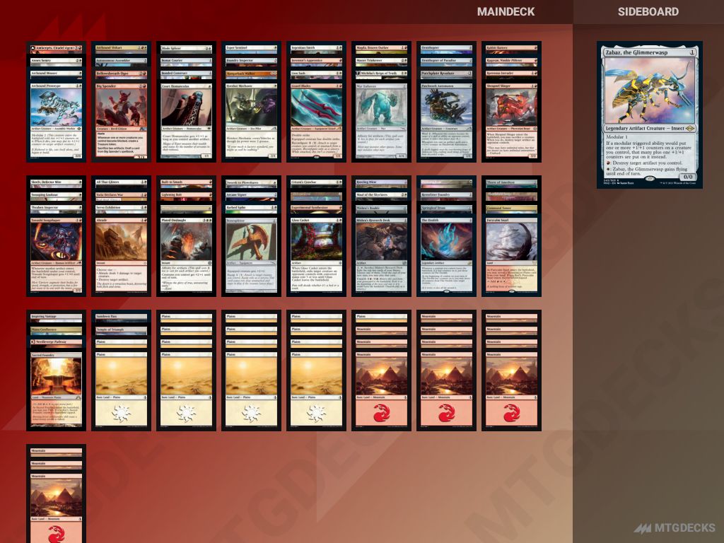 Historic-Brawl ?Zabaz, the Glimmerwasp? deck by ChickensoftheCoast ...