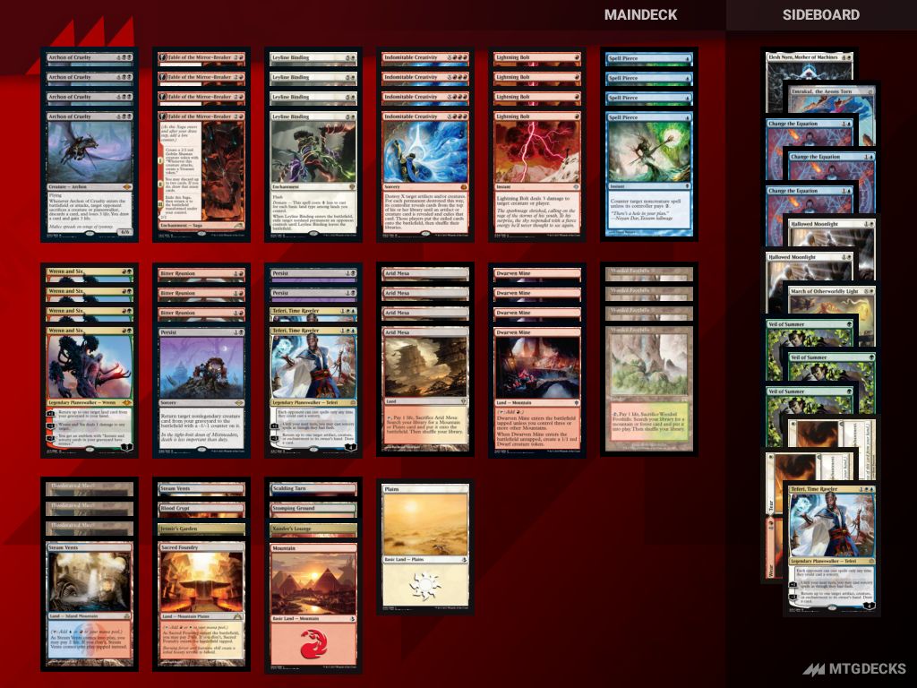 Modern Five-Color Indomitable Creativity deck by Andrew Vorel • MTG DECKS