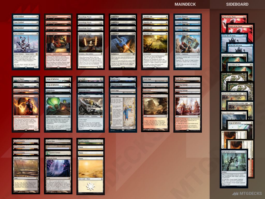 Modern Boros Hammer deck by Gen Shinohara • MTG DECKS