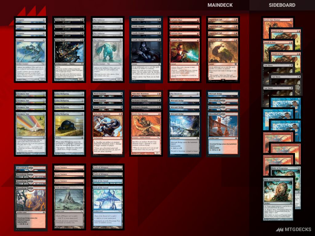 Pauper Affinity deck by Iriyamase Kazuhiro • MTG DECKS
