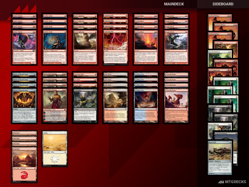 Standard Red Deck Wins deck by Adam Skotak • MTG DECKS