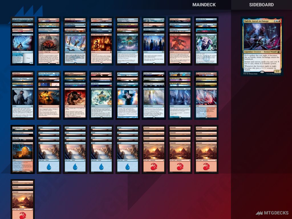 Historic-Brawl Vadrik, Astral Archmage deck by MTGA-Assistant-Meta ...