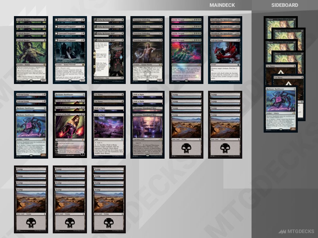 MTG Explorer Mono Black Midrange - 106 top decks • MTG DECKS
