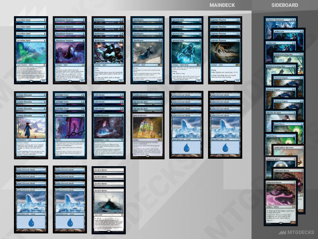 Pioneer Mono Blue Spirits deck by Sasaki Hayato • MTG DECKS