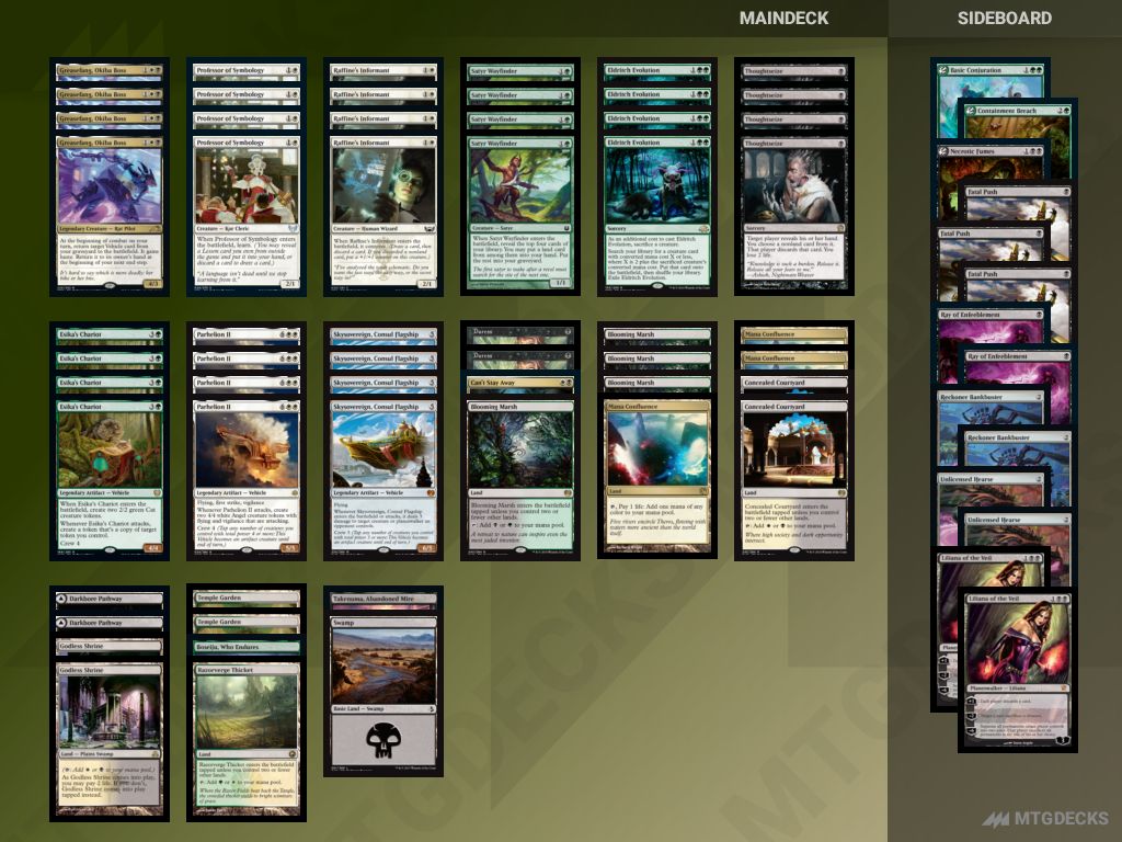 Pioneer Abzan Greasefang deck by Cabezadebolo • MTG DECKS
