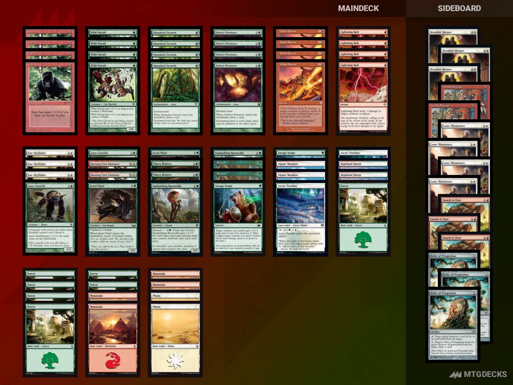 Pauper tribal zoo deck by nessin • MTG DECKS