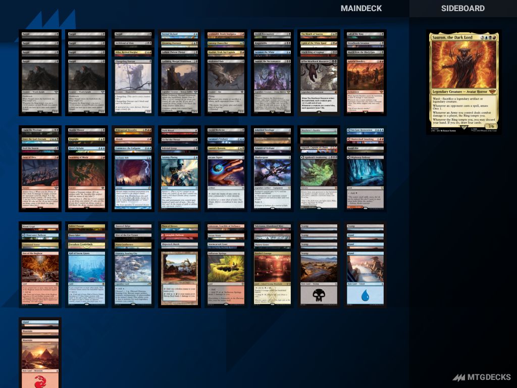 Historic-Brawl [HB] Sauron, the Dark Lord deck by AMZero • MTG DECKS