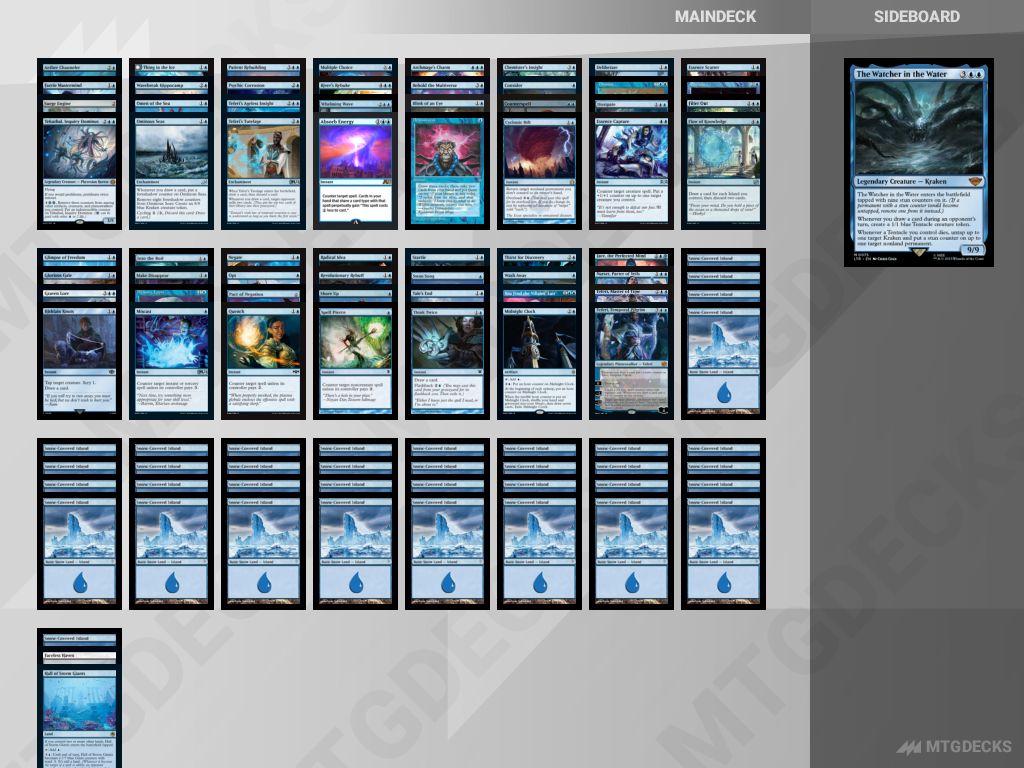 Historic-Brawl The Watcher in the Water deck by HistoricBrawler • MTG DECKS