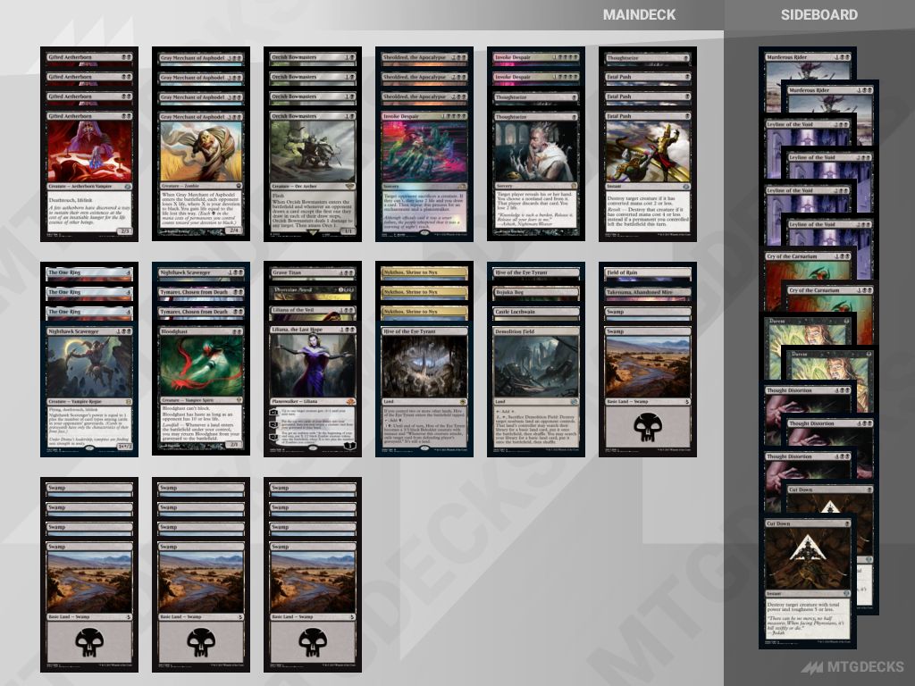 Arena Historic Black Devotion deck by Kwestor • MTG DECKS