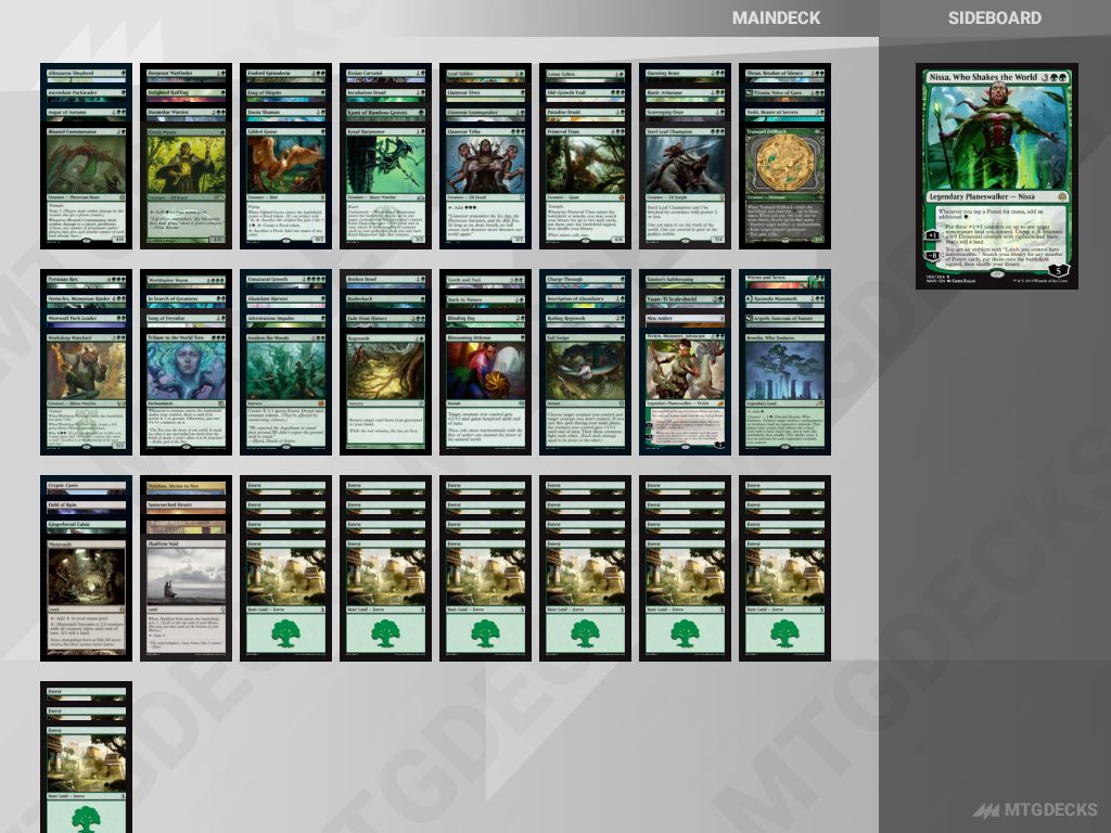 Historic-Brawl Nissa, Who Ramps The World deck by princess_intell • MTG ...
