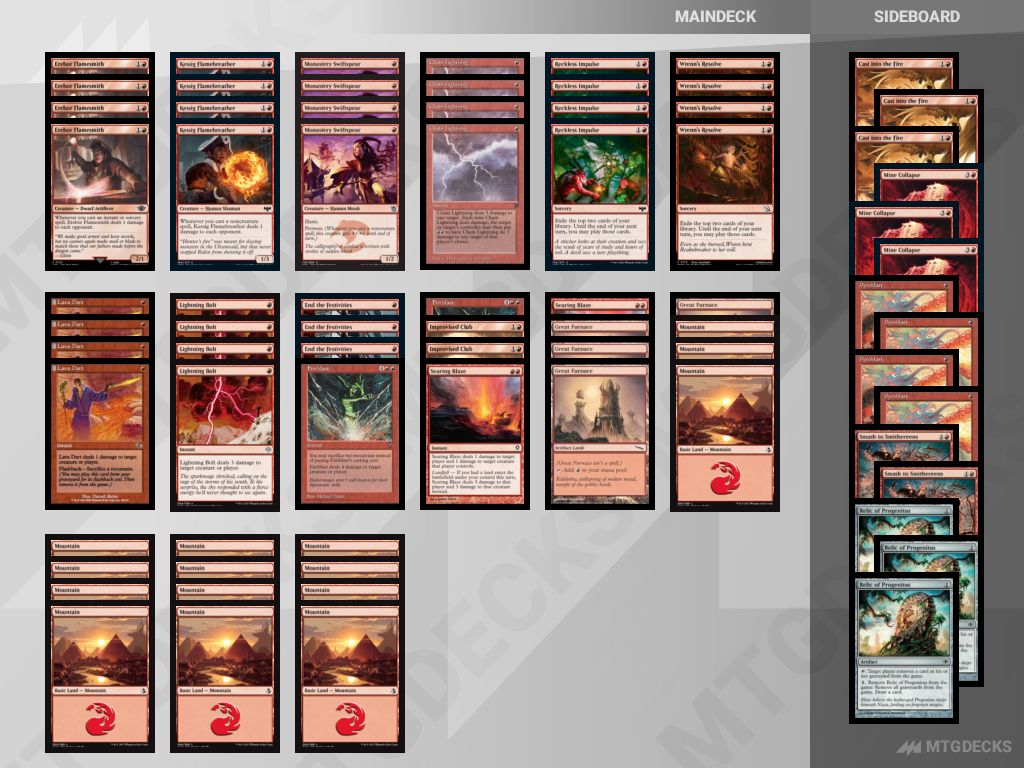 Pauper Mono Red deck by Haga Ryuji • MTG DECKS
